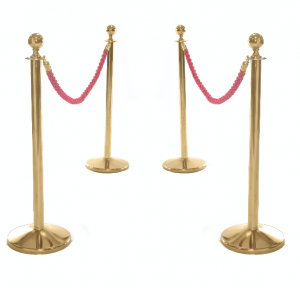 Gold Poles and Red Ropes - Innovative Hire